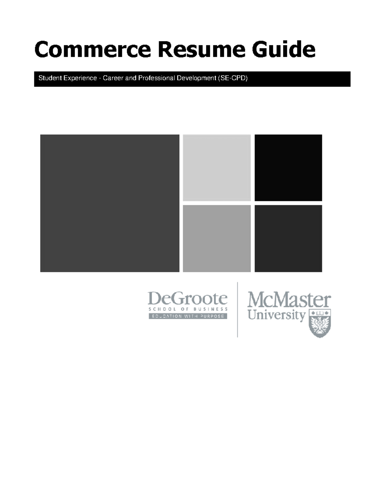 Commerce Resume Guide - Extended - Commerce Resume Guide Student ...