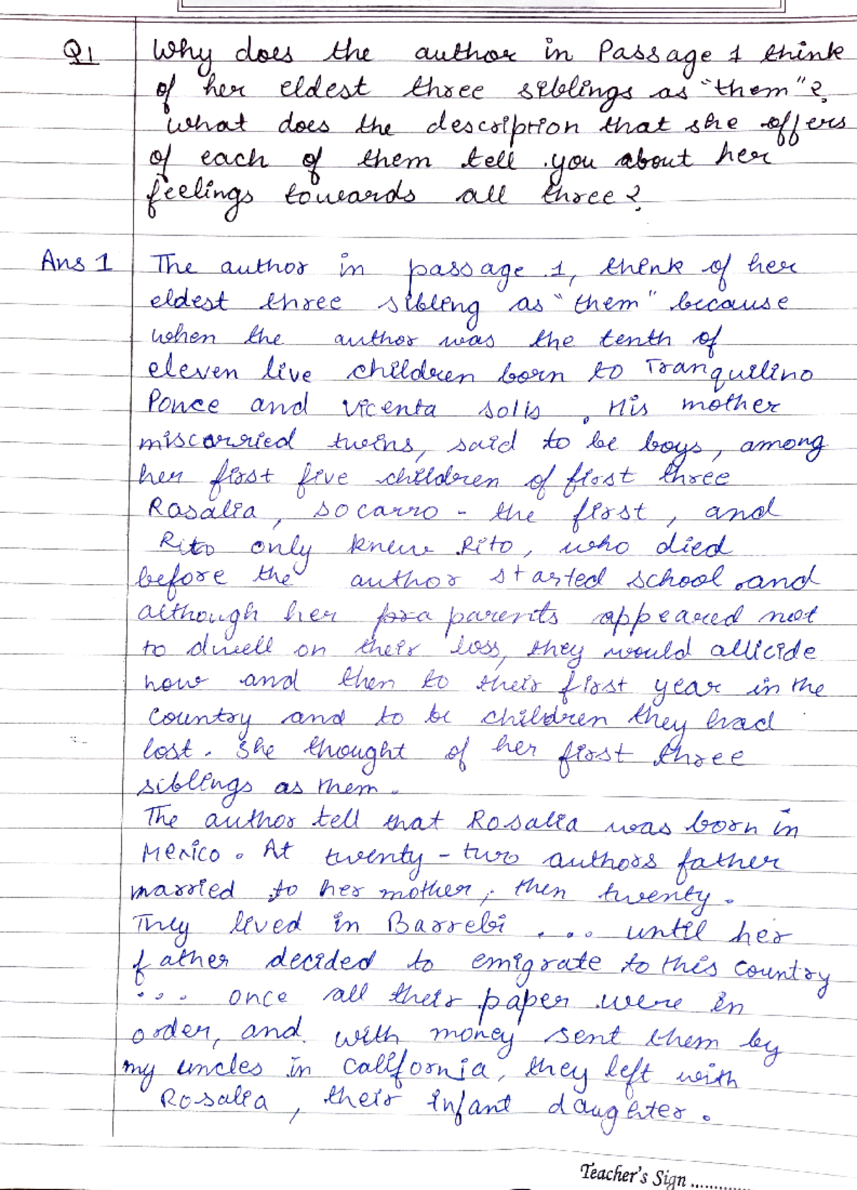 English literature assignment - Ans 1 does the e her eldest Pass ...