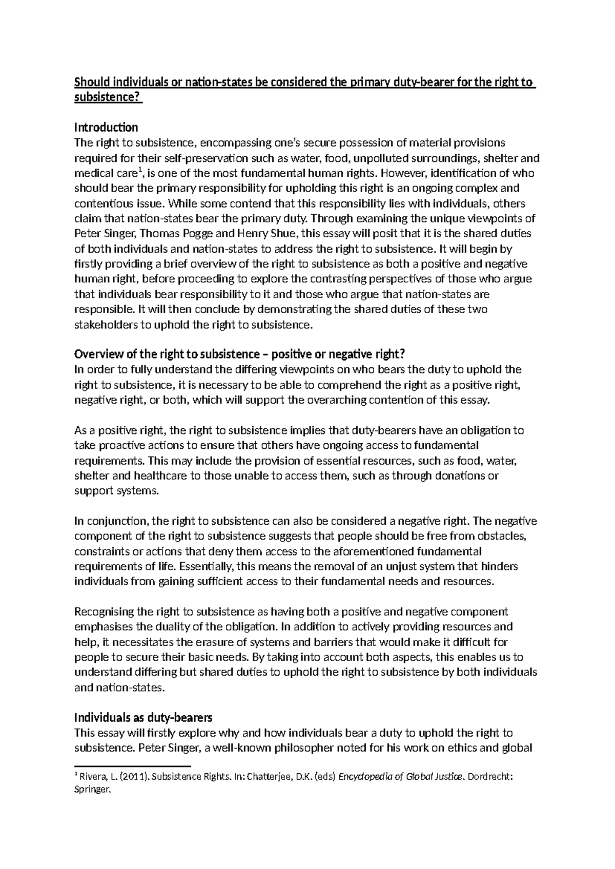ATS1314 essay - Should individuals or nation-states be considered the ...