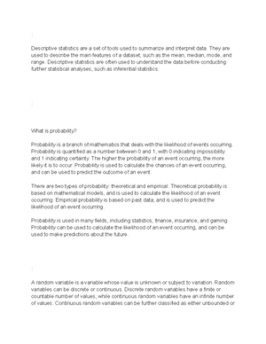 Probability and statistics for engineers course outline - Introduction ...