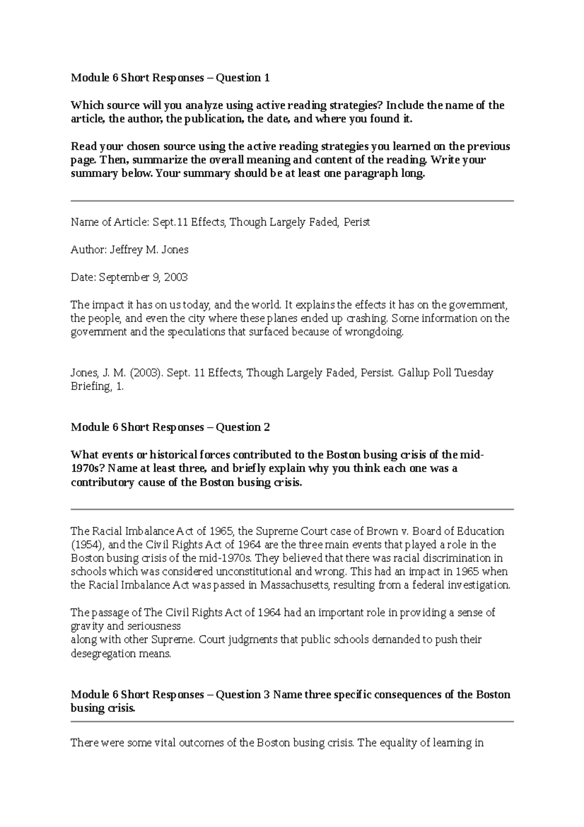 Module 6 Short Answers - Do not copy - Module 6 Short Responses ...