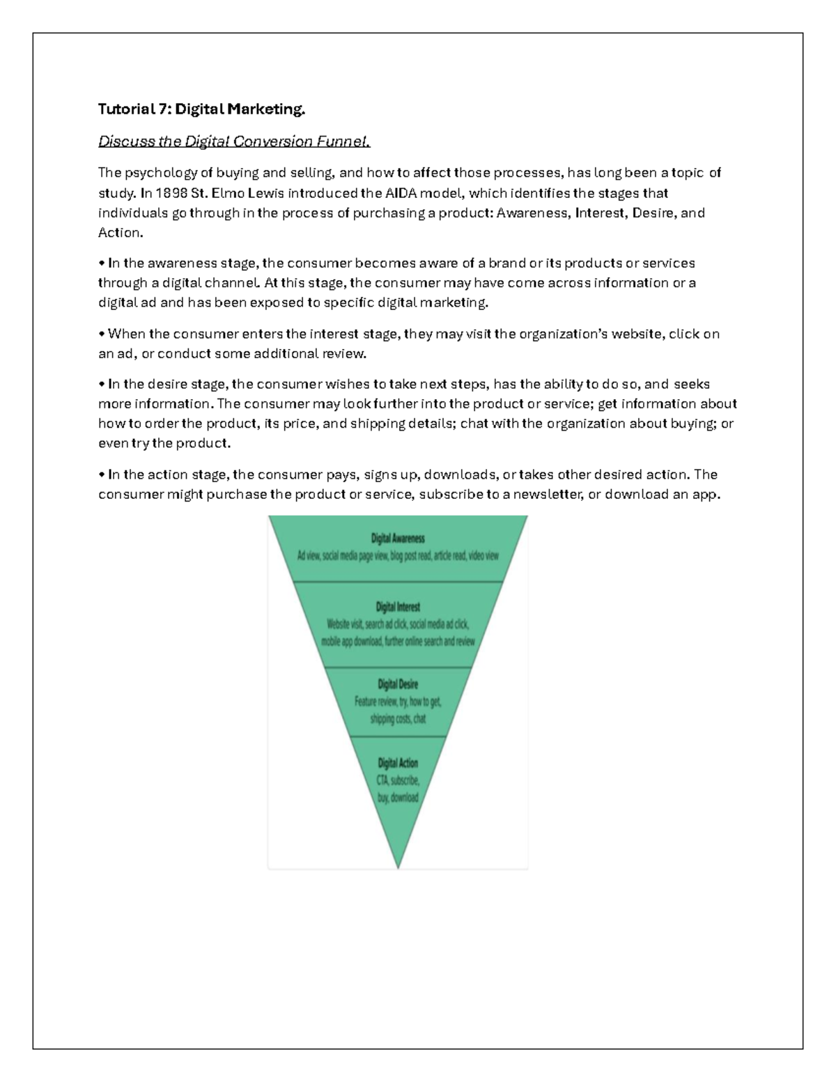 Tutorial 7 DM with ans - e busnises assignment for this courese ...