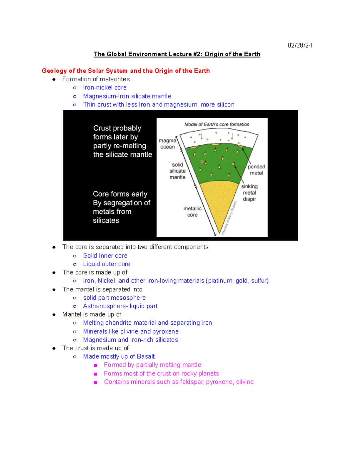 The Global Enviornment Lecture 2 - 02/28/ The Global Environment ...