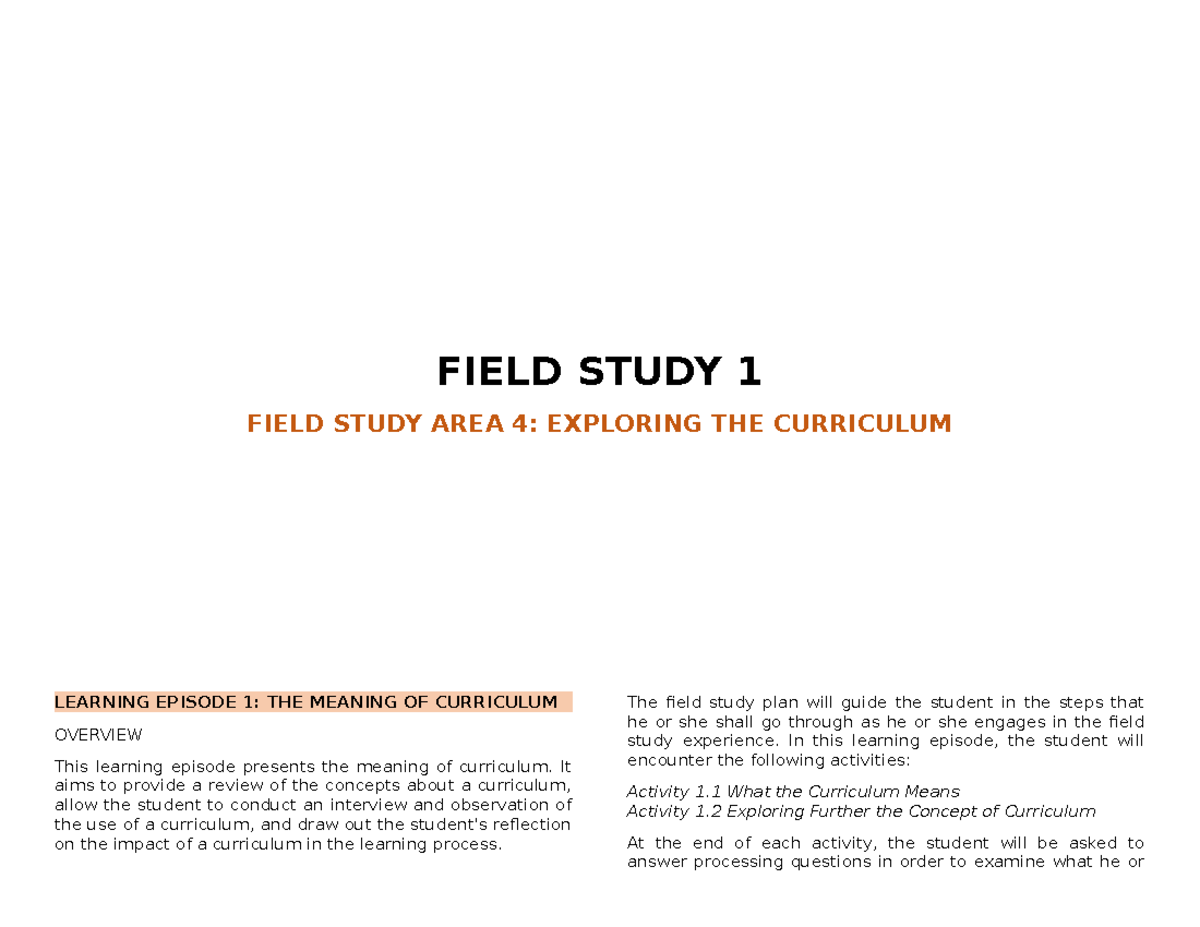 Field- Study-1-ALL- Topics - FIELD STUDY 1 FIELD STUDY AREA 4 ...