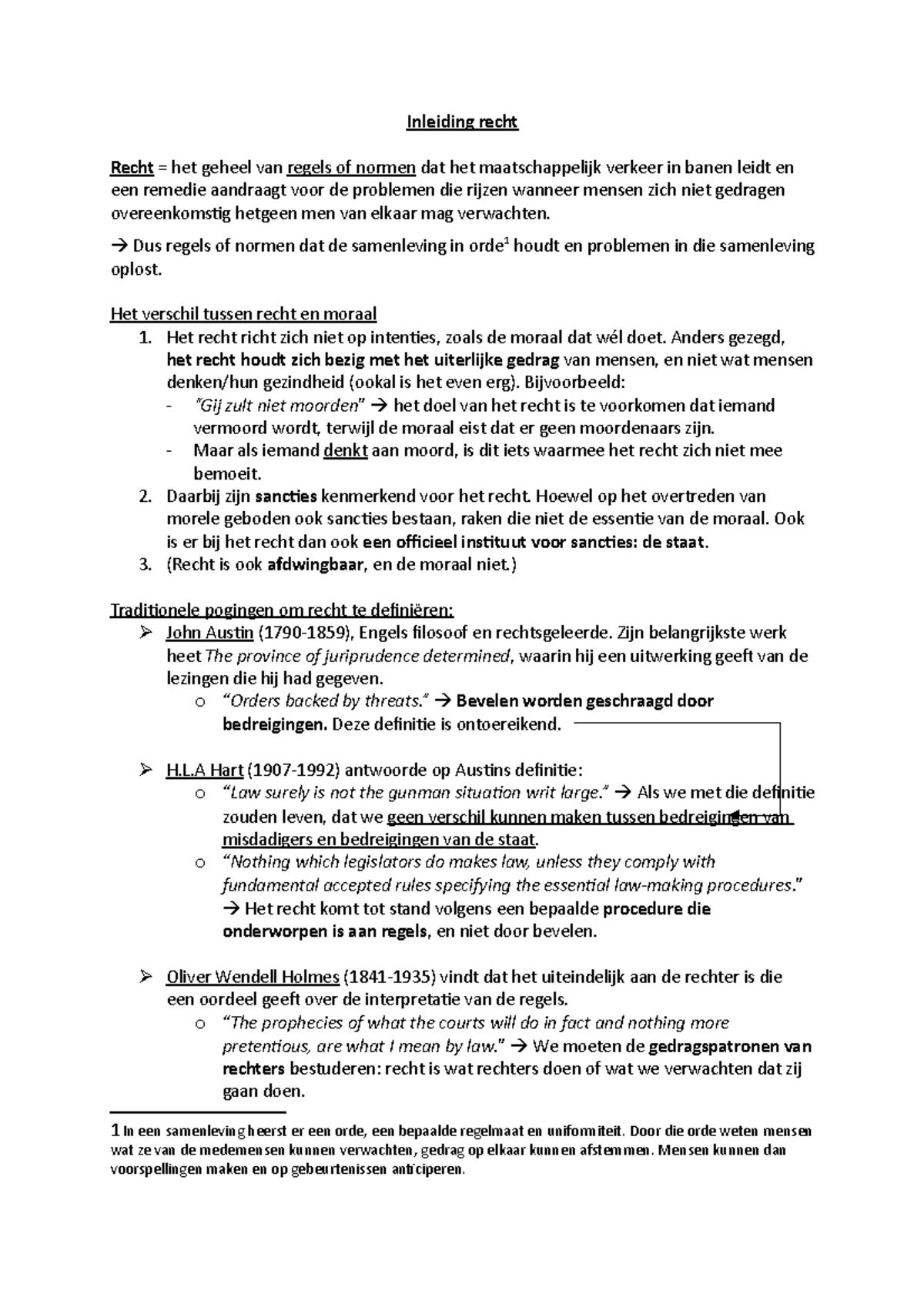 Inleiding recht theorie - Inleiding recht Recht het geheel van regels ...