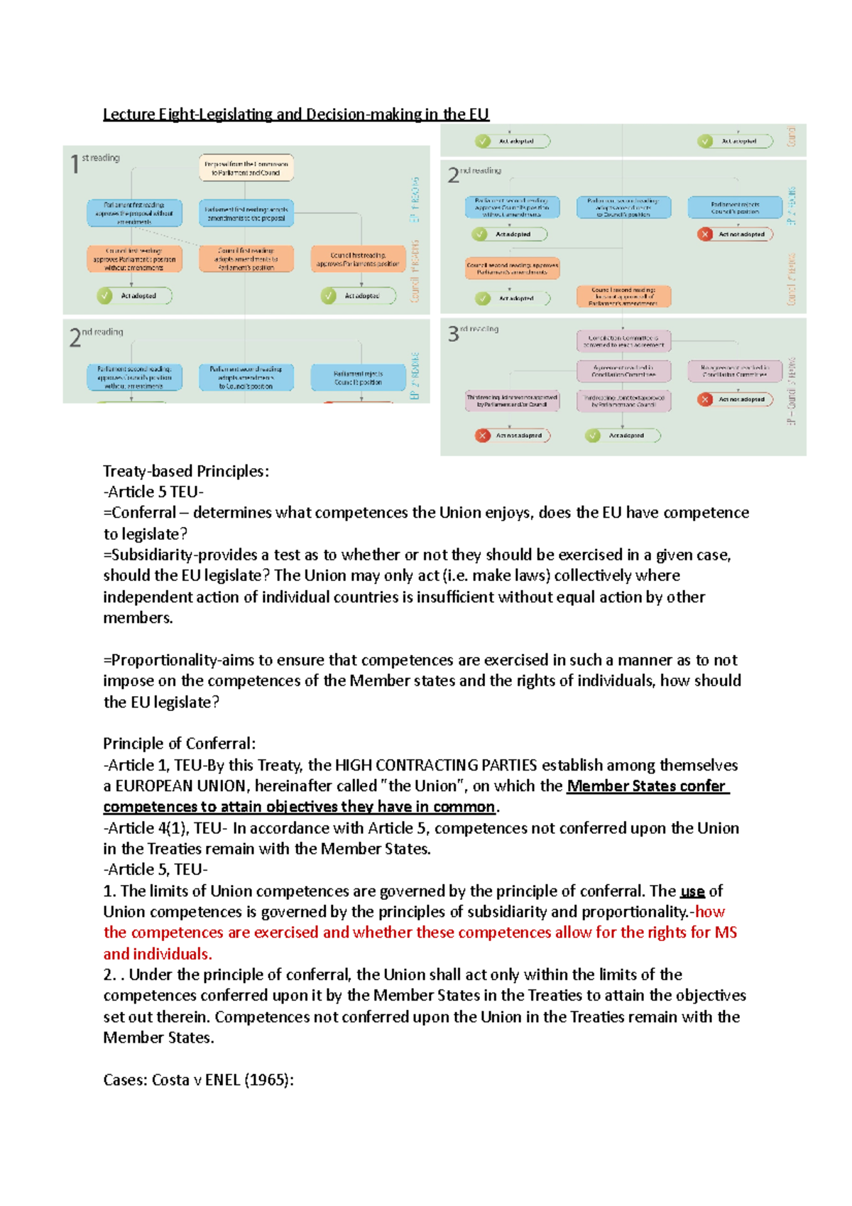 Lecture Eight-EU Legislating - Lecture Eight-Legislating and Decision ...