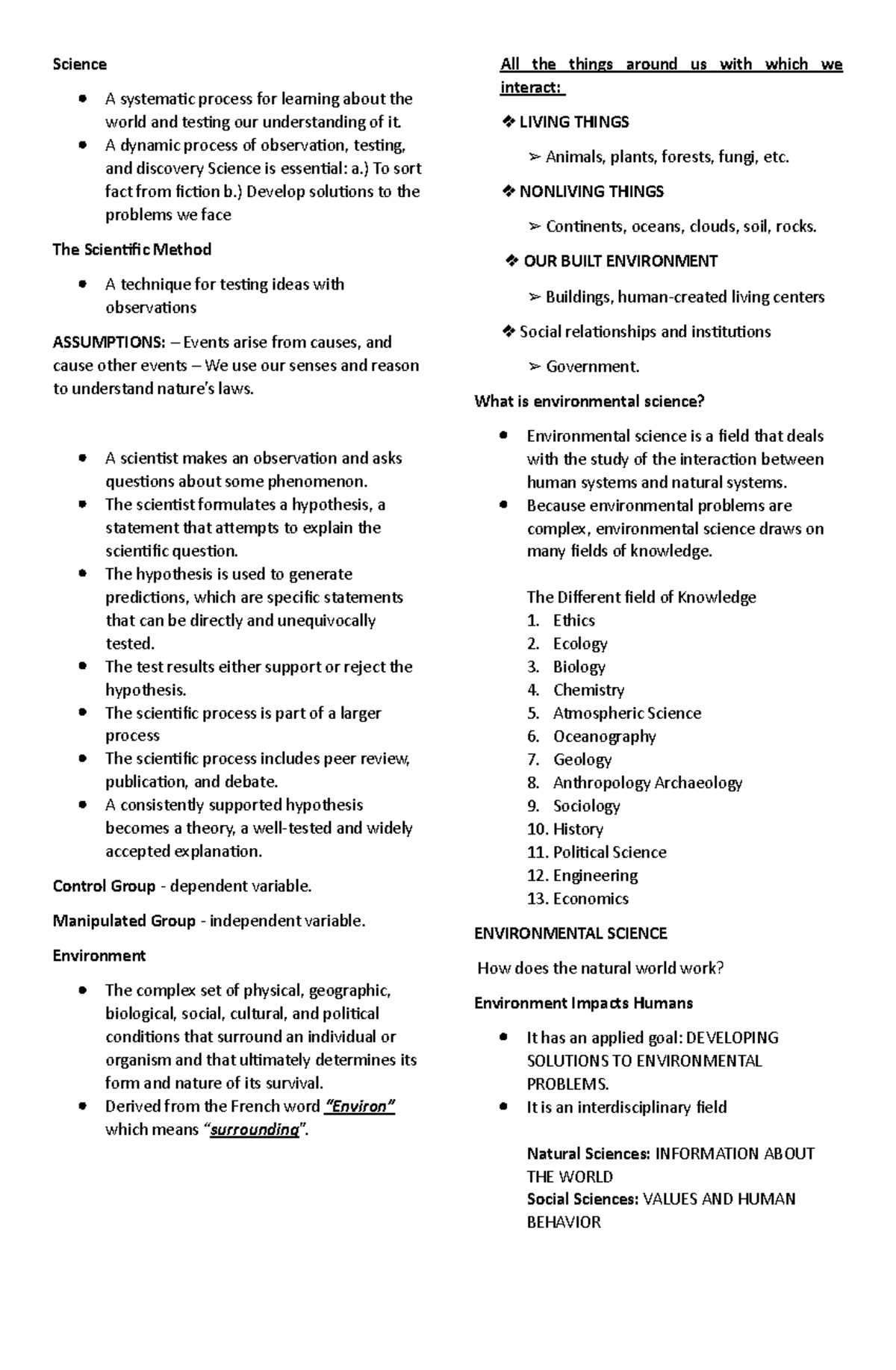 Envi Sci 01 - Reviewer - Science A systematic process for learning ...
