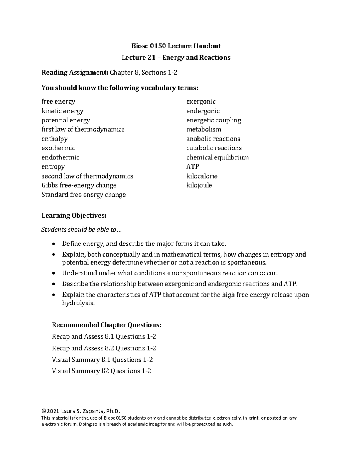 Kami Export - Lecture 21 Handout - ©2021 Laura S. Zapanta, Ph ...