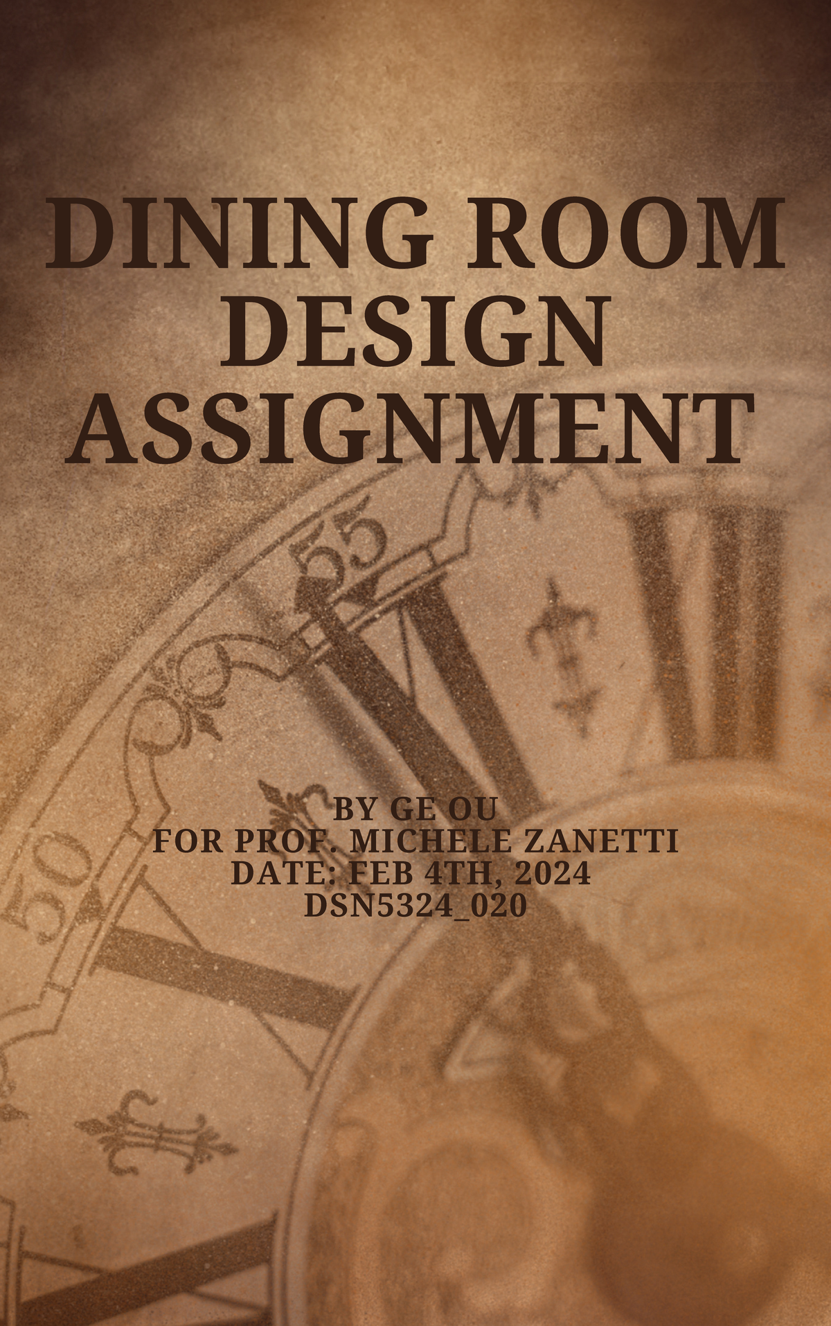 Assignment 1 Dining Room GE Ou - DINING ROOM DESIGN ASSIGNMENT ...