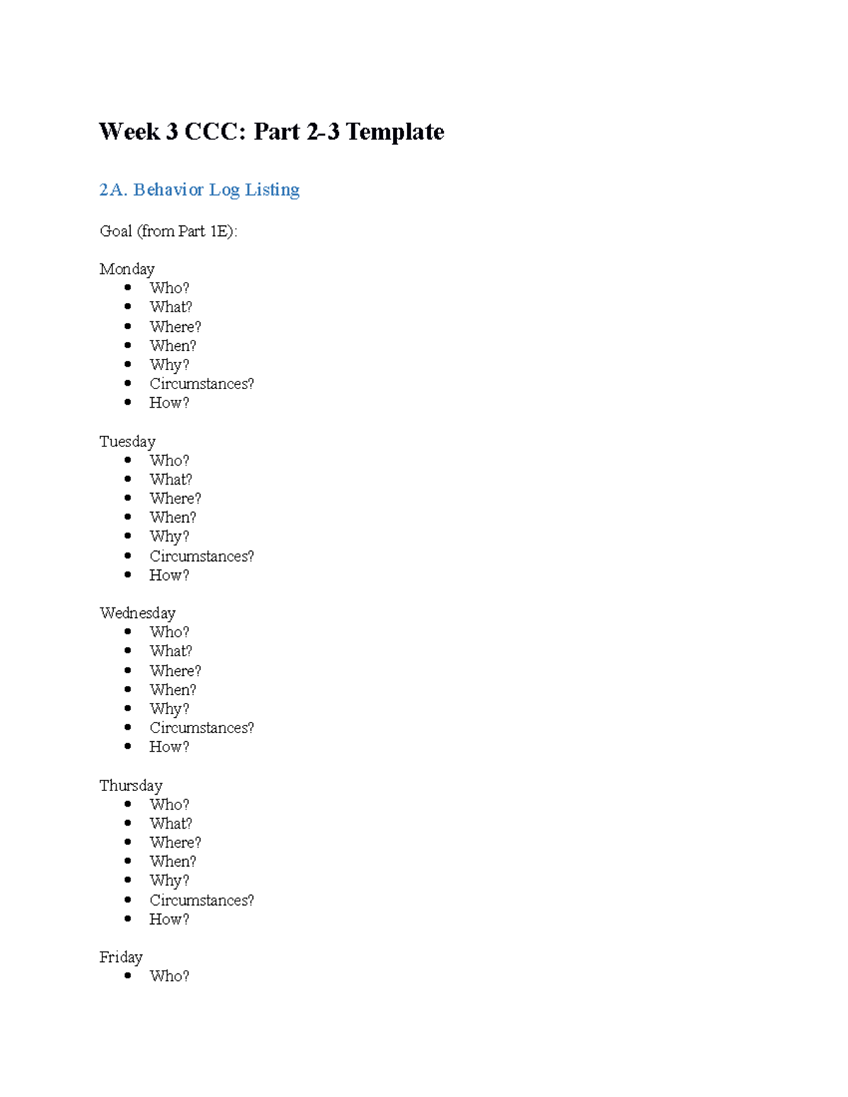 Week 3 CCC Parts 2 & 3 Template - Week 3 CCC: Part 2-3 Template 2A ...