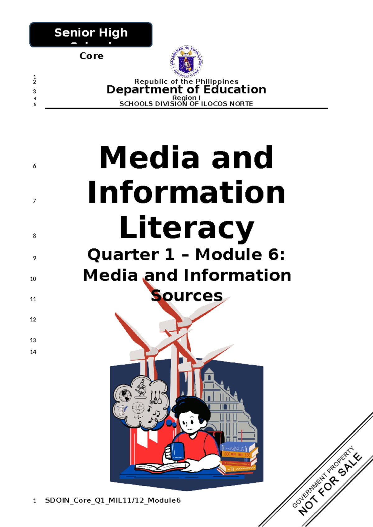 CORE MIL Q1 Mod6 W6 Media-and-Information-Sources - ####### Republic of ...