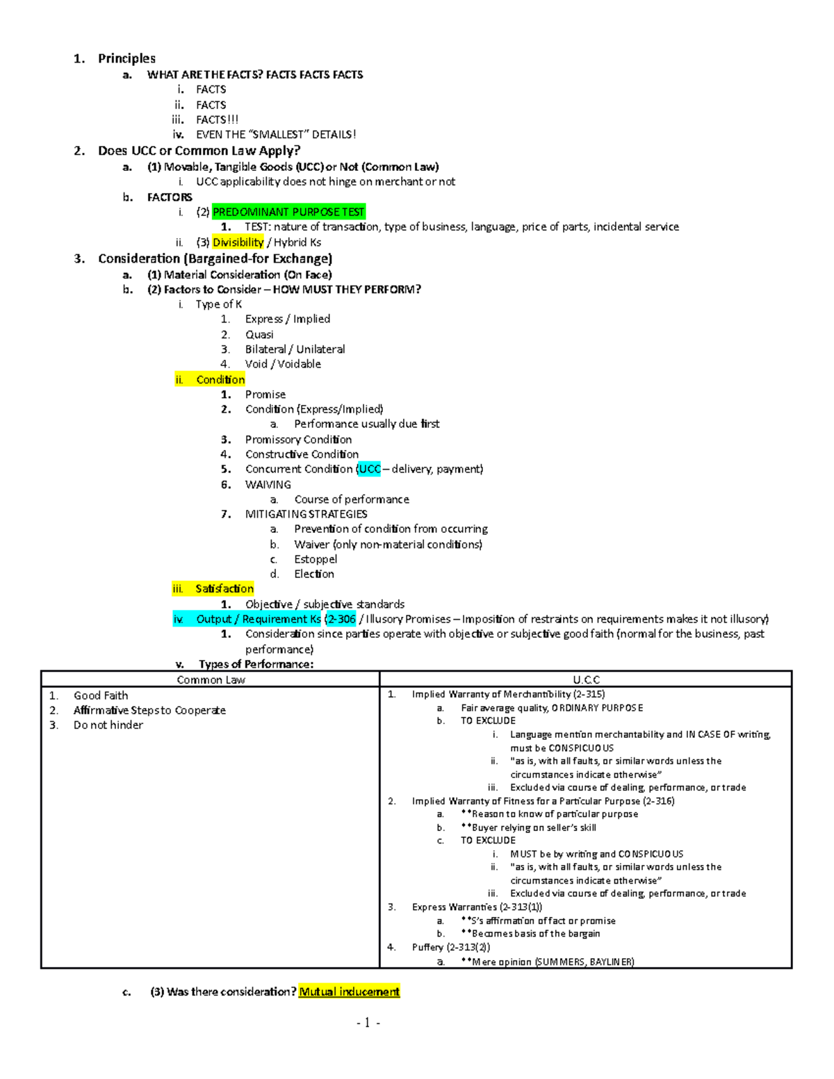 264747962 Contracts Attack Outline - 1. Principles a. WHAT ARE THE ...