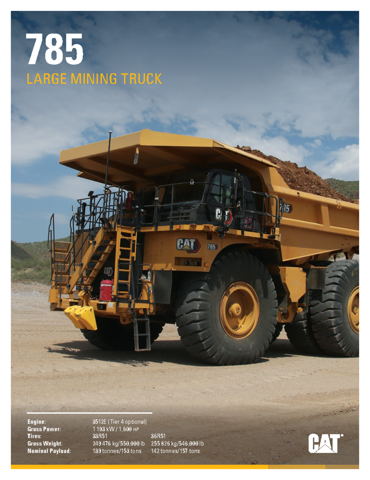 785 Large Mining Truck - Caterpillar - Engine: 3512E (Tier 4 optional ...