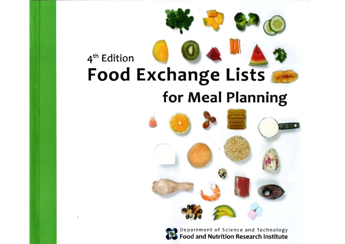 Exchange Lists For Meal Planning – LIHS