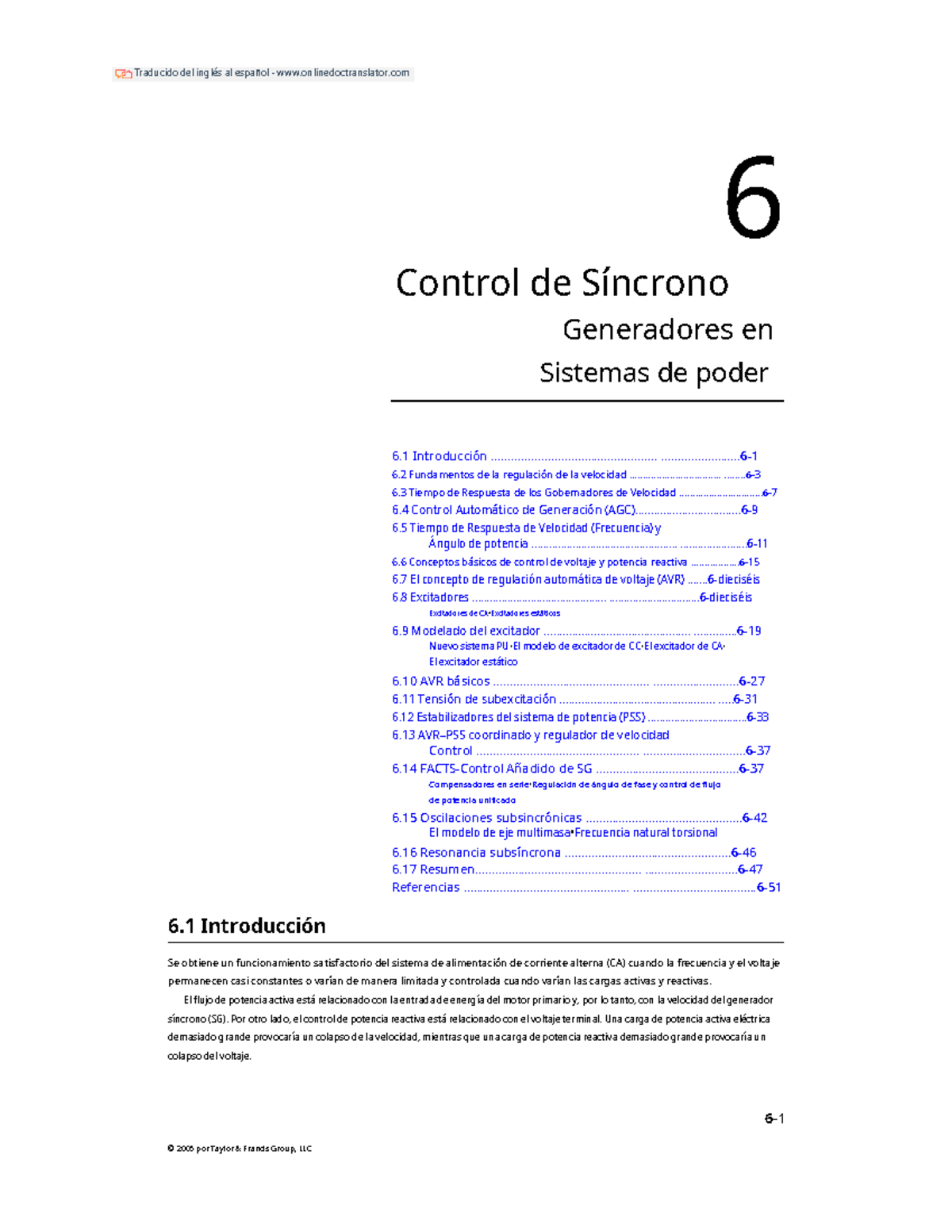 Ion Boldea Capitulo 6 - 6 Control de Síncrono Generadores en Sistemas ...