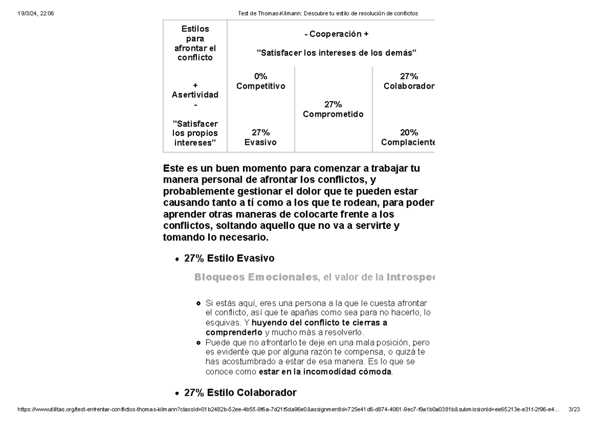 Test de Thomas-Kilmann Descubre tu estilo de resolución de conflictos ...