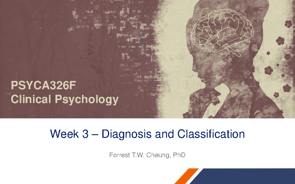 L3 - Diagnosis and Classification - 20230214 - Week 3 – Diagnosis and ...