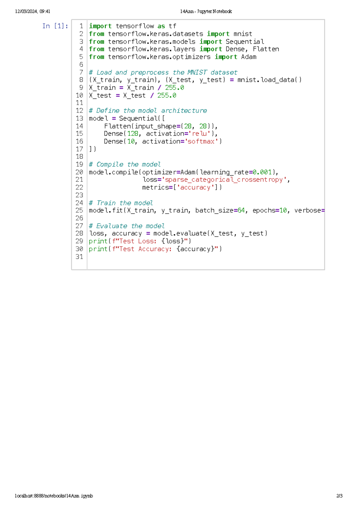 14Ann - Jupyter Notebook - 12/03/2024, 09:41 14Ann - Jupyter Notebook ...
