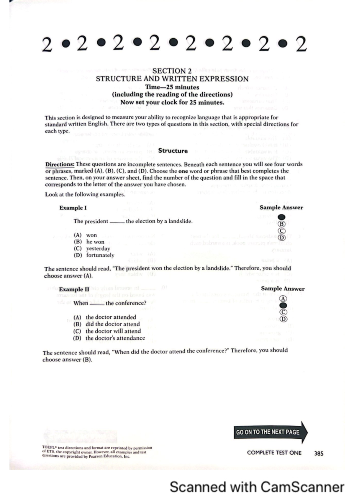 Complete Toefl Structure & Written Expression One - SECTION 2 STRUCTURE ...