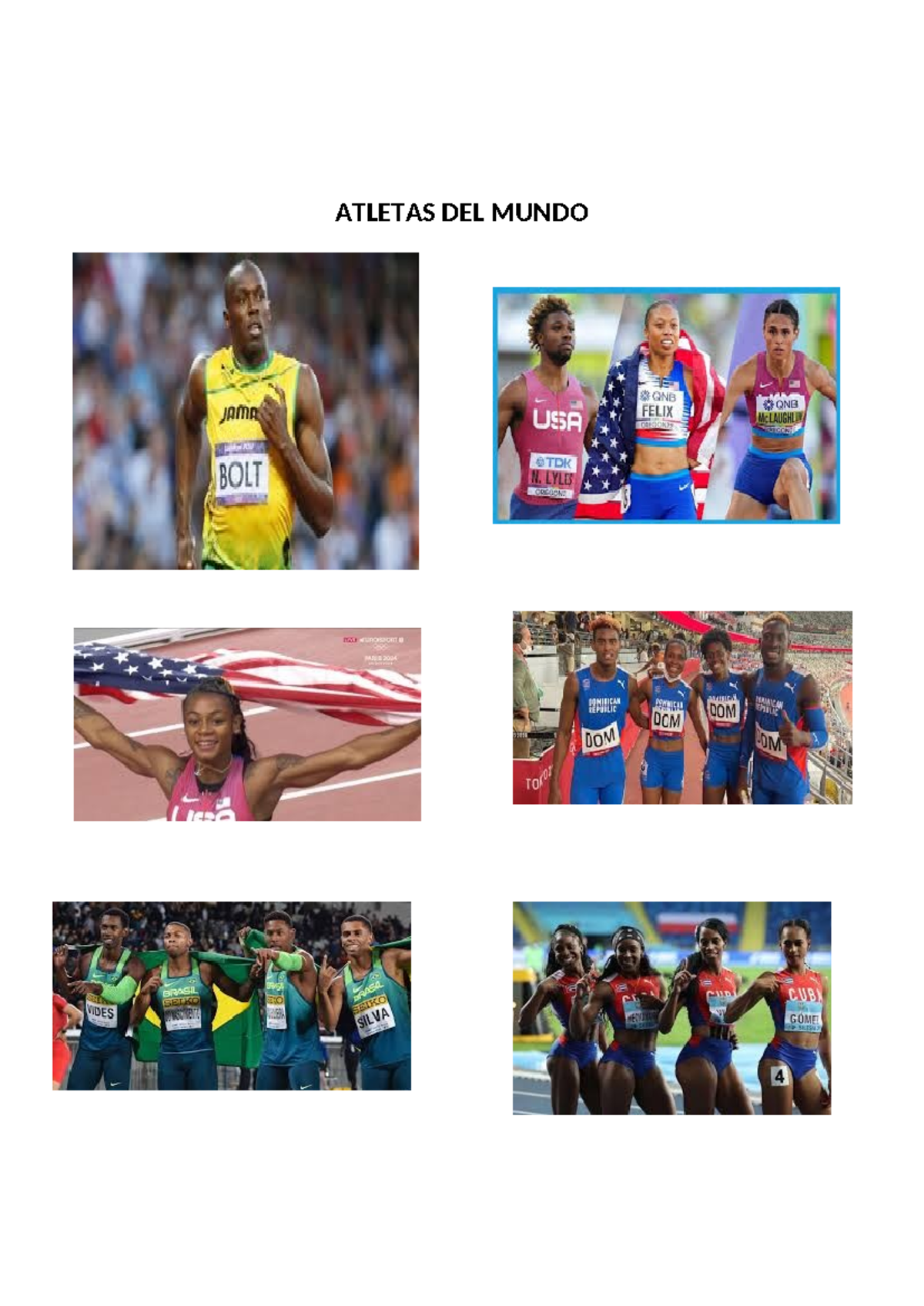 Atletas DEL Mundo - apuntes para el examen - disfuncion fisica ...