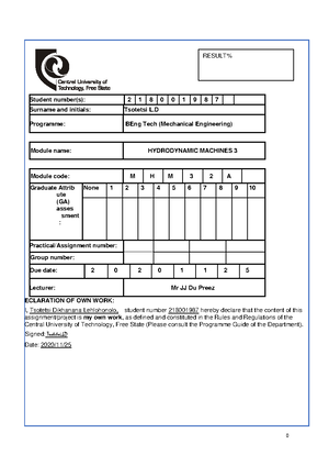 CUT - Central University of Technology - Studocu