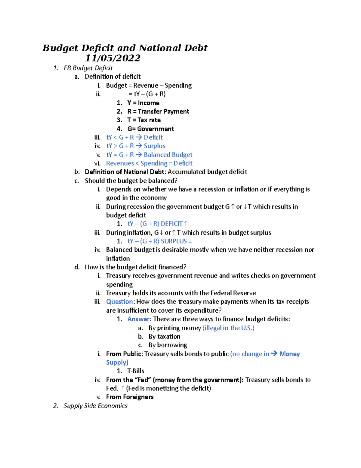Budget Deficit and National Debt11 - Budget Deficit and National Debt ...