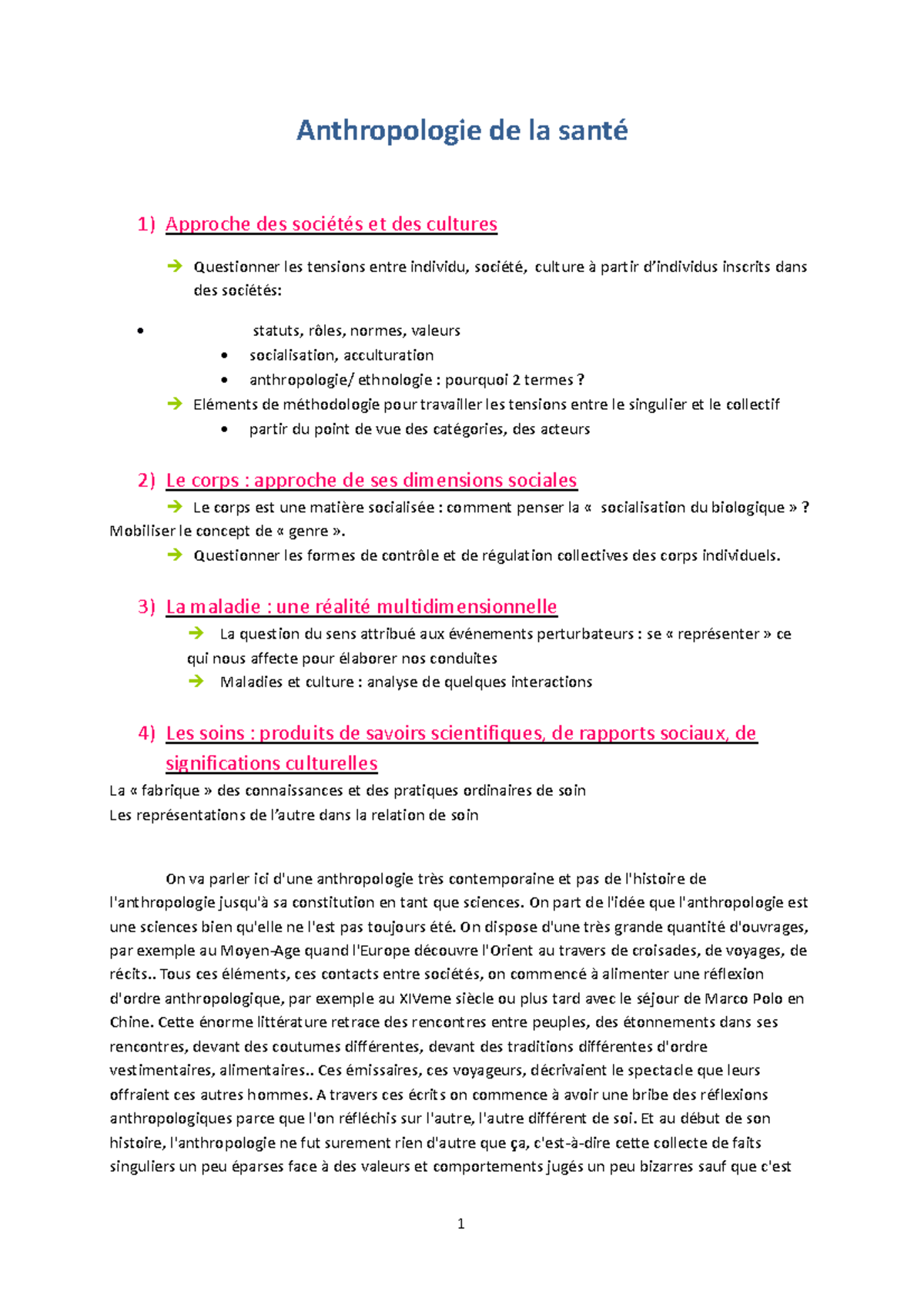 Anthropologie de la santé - Warning: TT: undefined function: 32 Anthropologie de la santé 1 ...