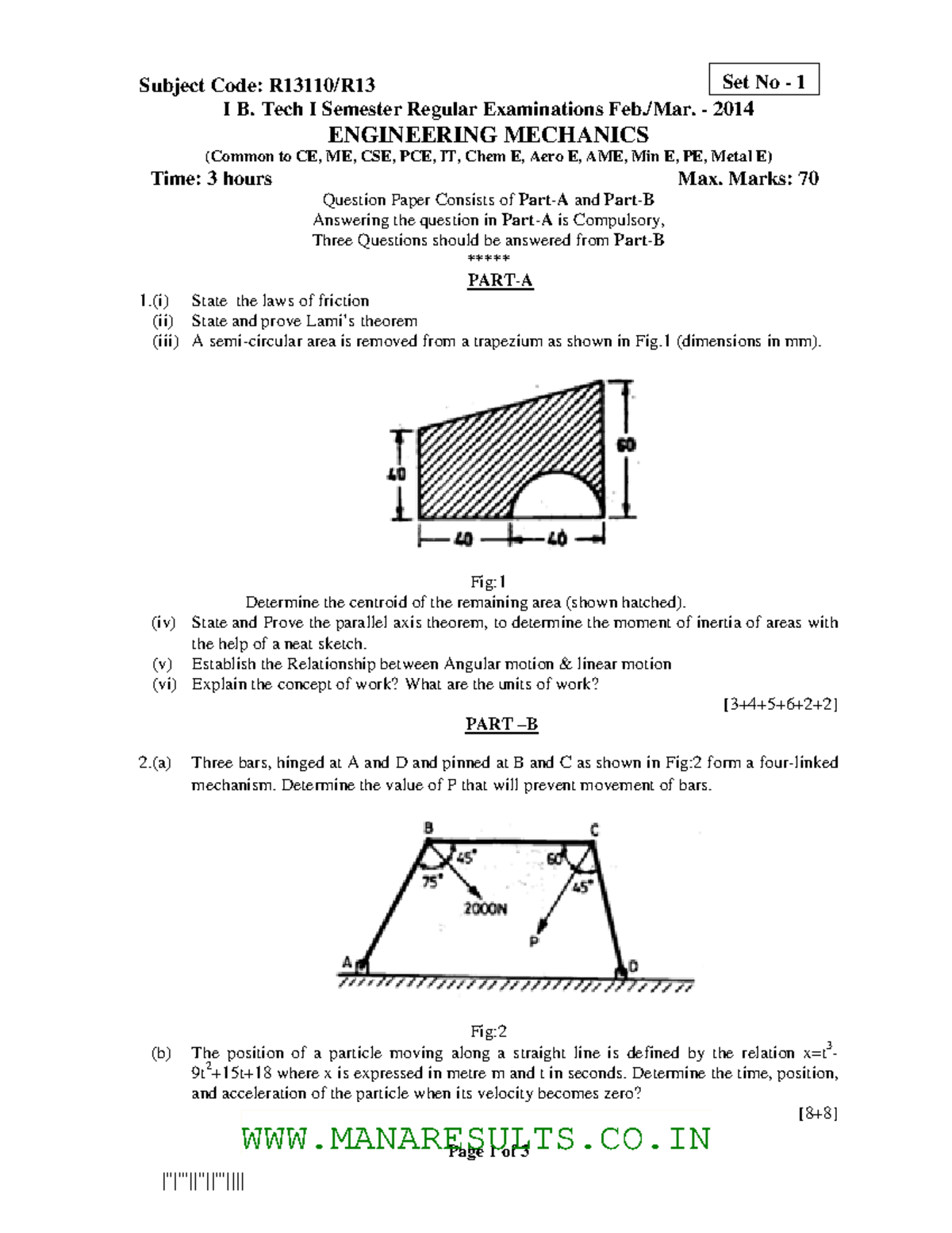 Exam February 2014 Subject Code R13110r I B Tech I Semester Regular Examinations Febmar 