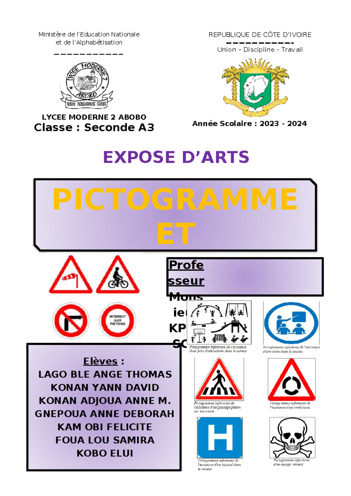 Exposé sur les pictogrammes et les idéogrammes - EXPOSE D’ARTS ...