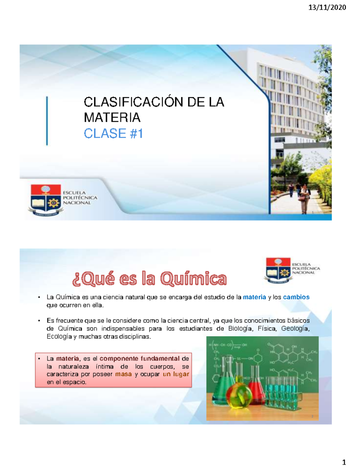 Clase 1. Diapositivas - clasificación de la materia - CLASIFICACIÓN DE ...