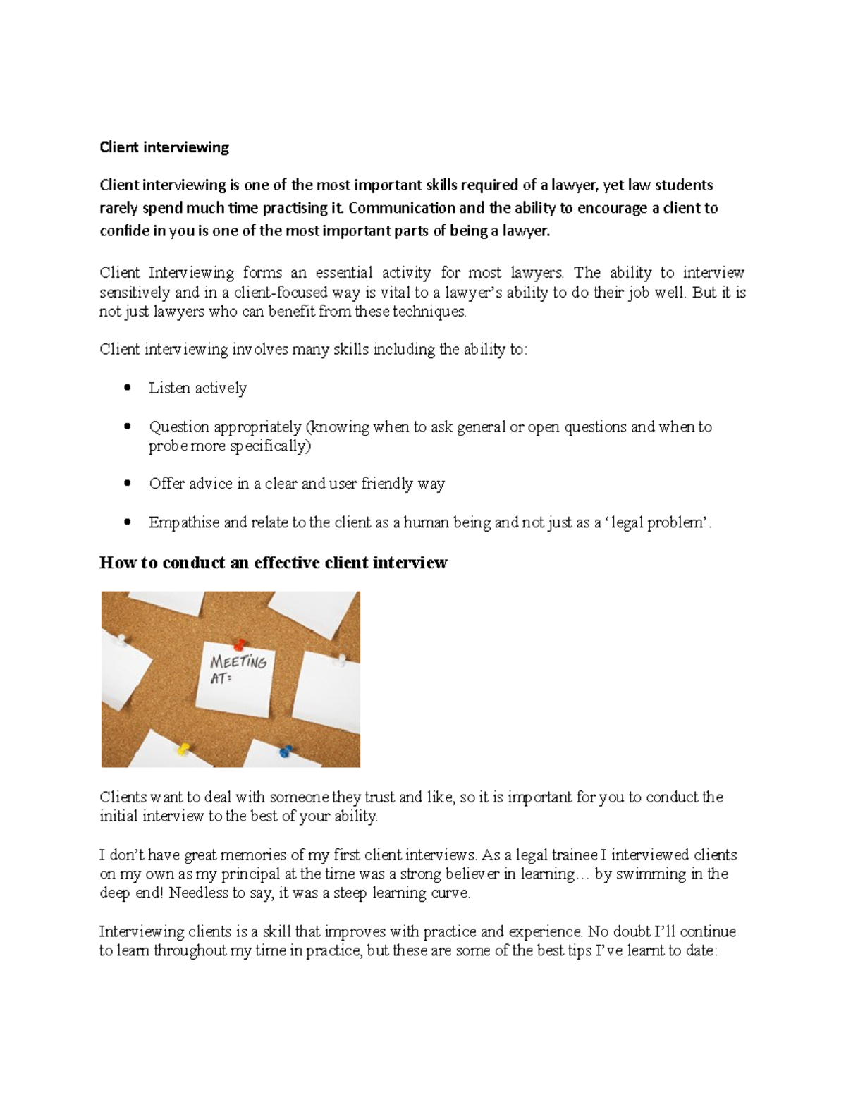 408189644-Client-Interviewing - Client interviewing Client interviewing ...