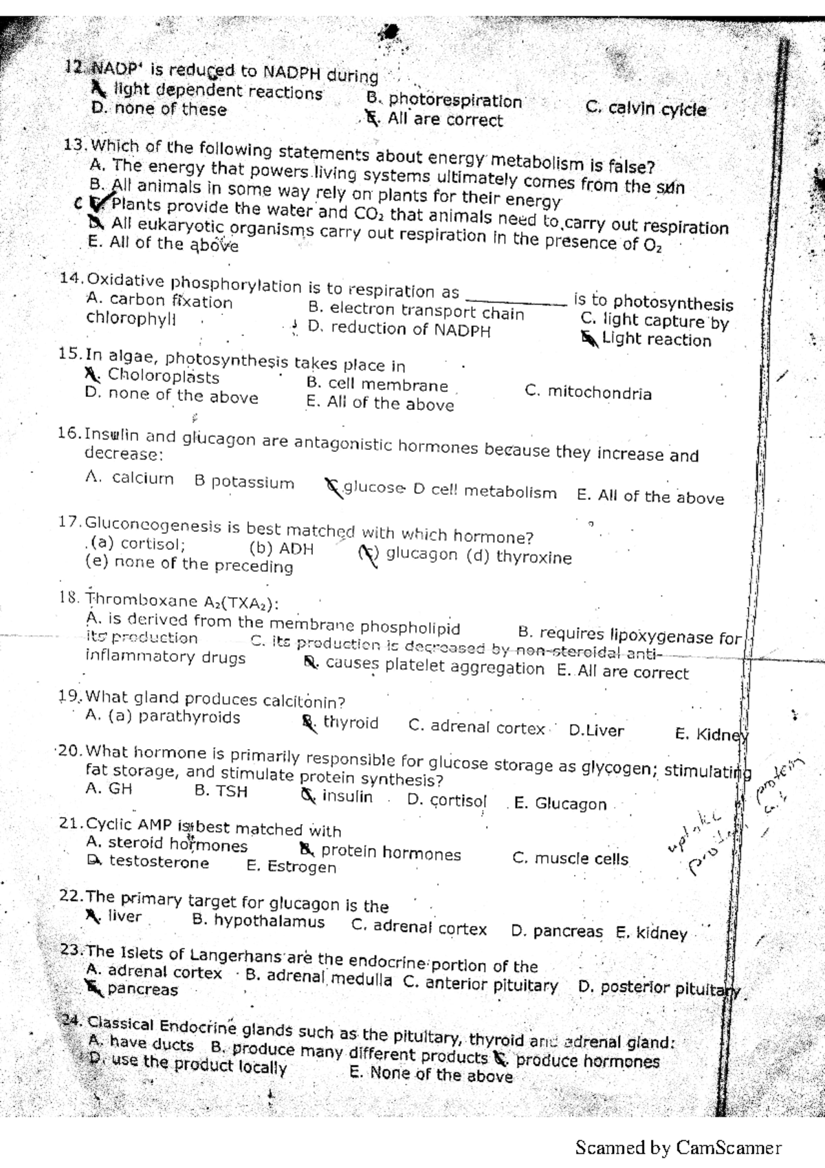 BCH SCH MCQ LAST YEAR - notes - Medical Biochemistry I - Studocu
