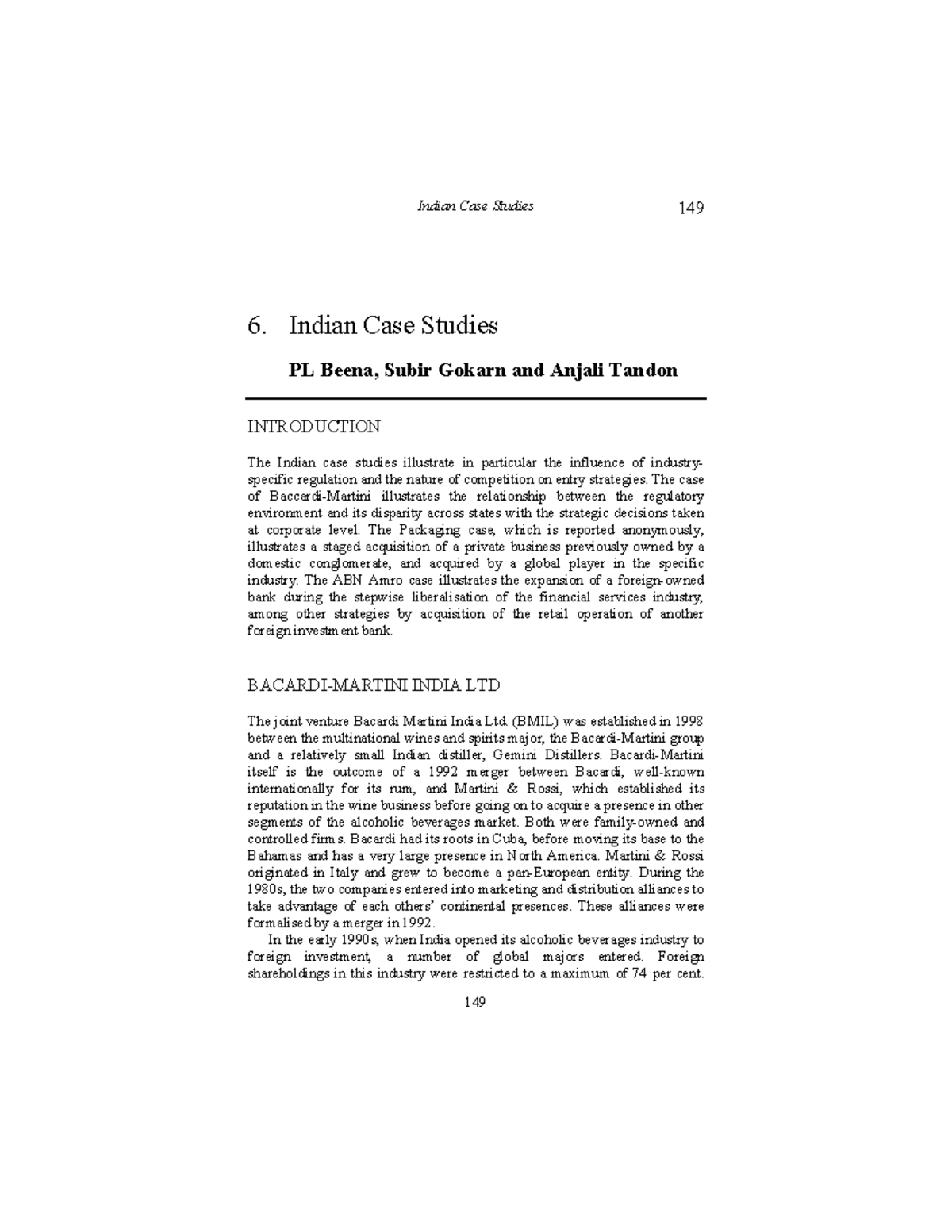 Banking Case Studies - Indian Case Studies 149 149 6. Indian Case ...