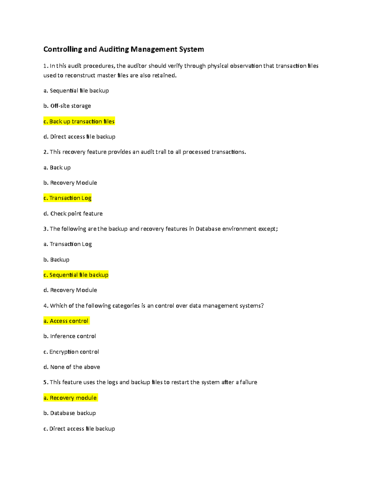 Controlling Auditing Management System - Controlling and Auditing Management System In this ...