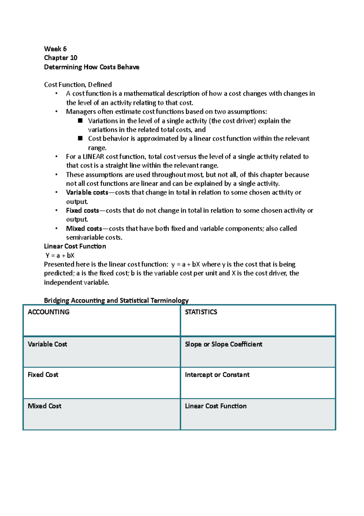 Management Accounting 2 - Week 6 Chapter 10 Determining How Costs ...