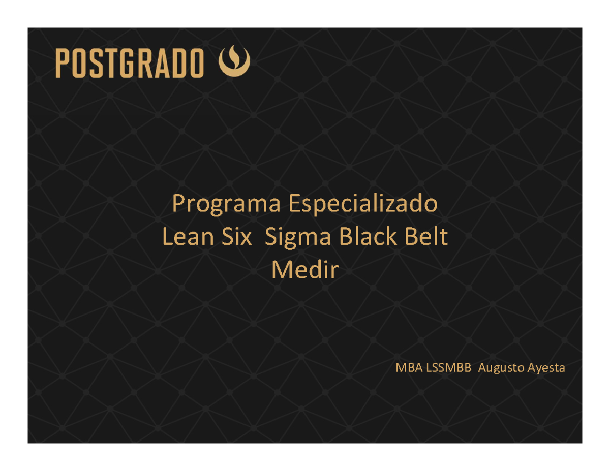 Medir CPM Lssbb 2019 Capacidad Proceso - Programa Especializado Lean ...