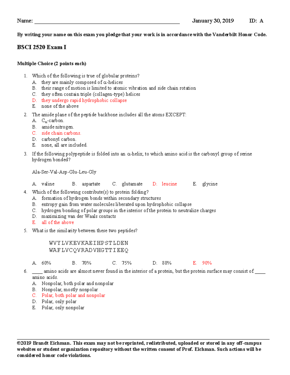 Exam 2019, answers - Name ...