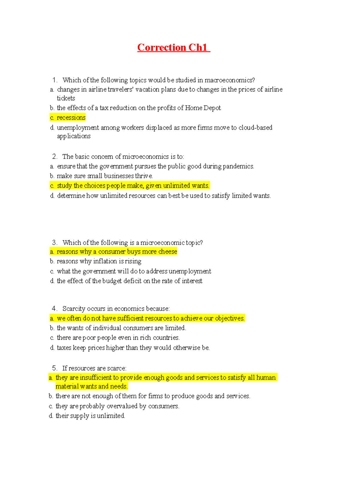 Correction Ch1 (1) - practise - Correction Ch Which of the following ...