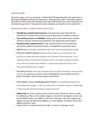 Application Layer protocols - Application Layer - OSI Model It is the ...
