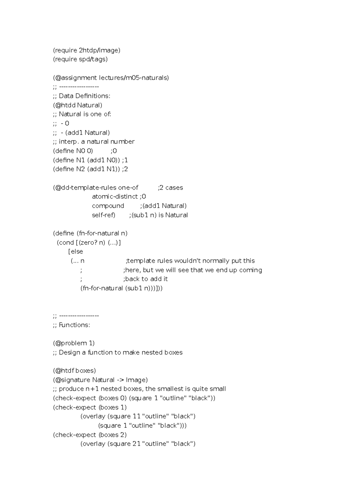 Require 2htdp - lecture starter - (require 2htdp/image) (require spd/tags) (@assignment - Studocu