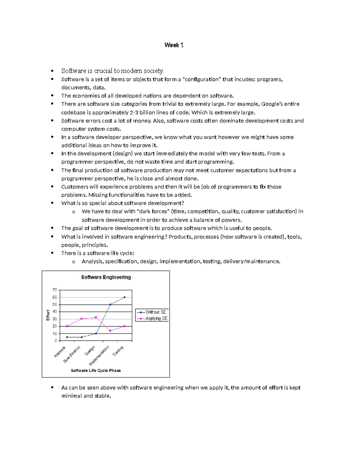 COMP 354 - Notes - Week 1 - werawrwe - Week 1 Software is crucial to ...