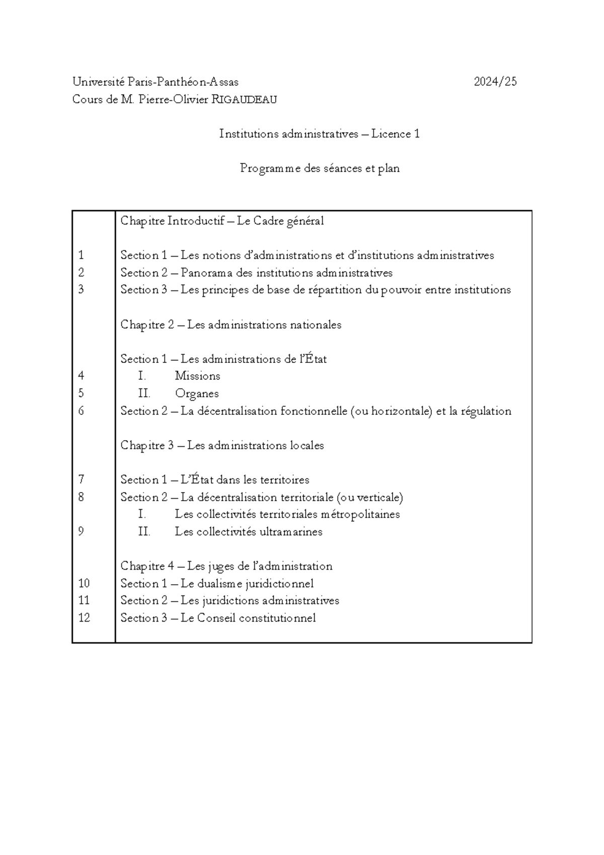 Institutions administratives - L1 - Plan bae2cab8842b9d9069b6aceef ...