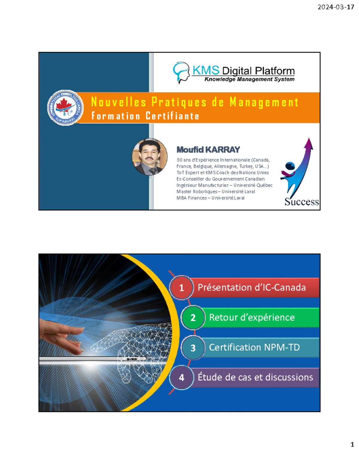 Programme de formation en Digitalisation - P r o g r a m m e d e F o r m a t i o n d e C o n s u ...
