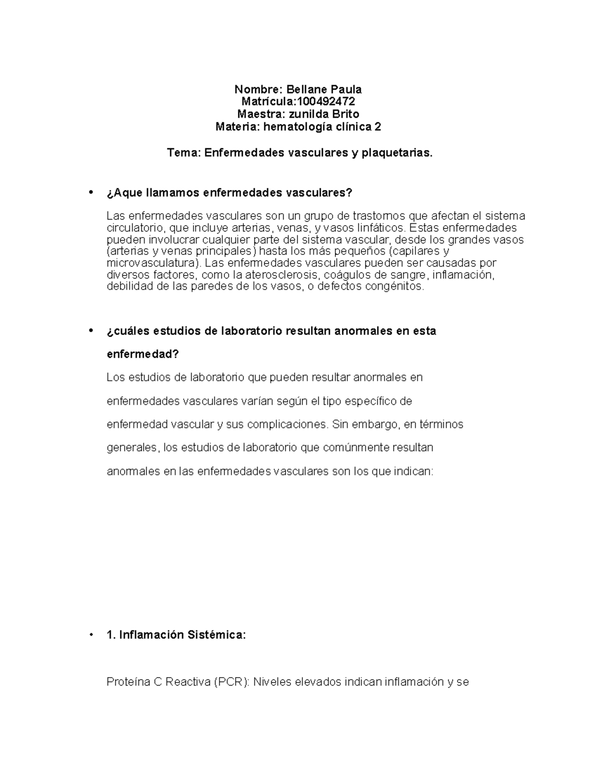 Cuestionario Unidad 2 - bbbbbbbbbbbbbbb - Nombre: Bellane Paula ...