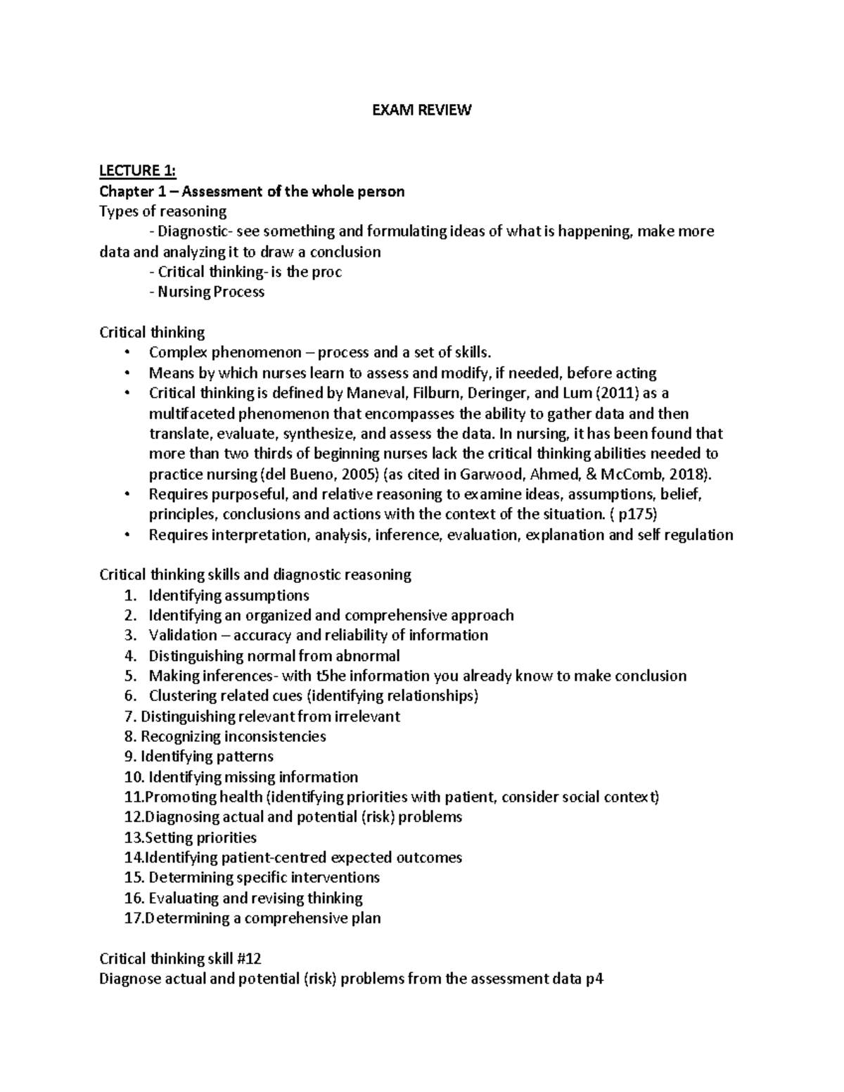 LUSL 1094 EXAM Review L1-13 - EXAM REVIEW LECTURE 1: Chapter 1 ...