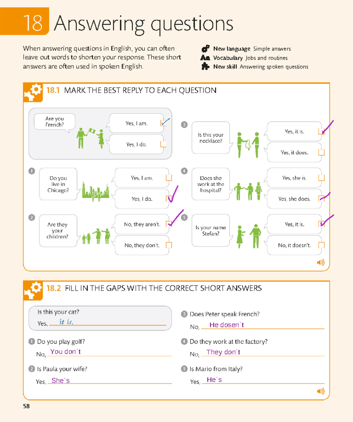 Work - MARK the best Reply to eAch Question fill in the gAps with the ...