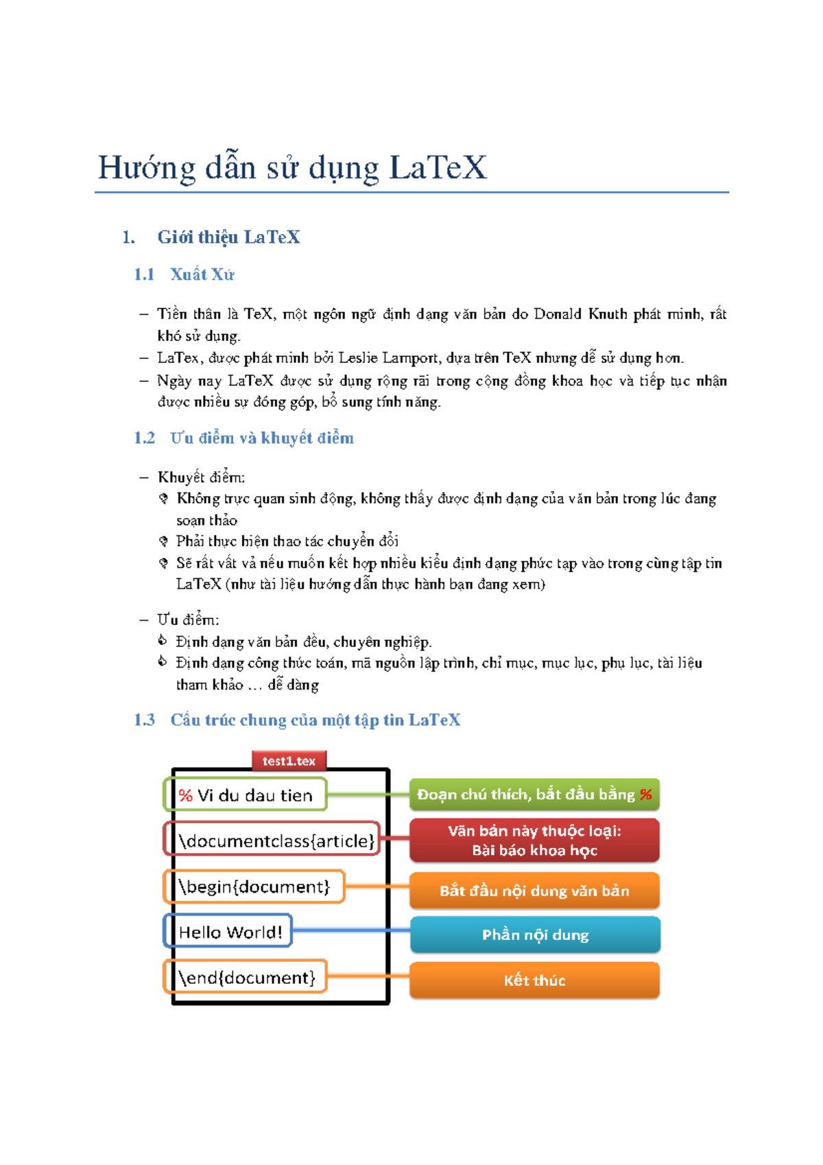 Math -gv-th-week8-latex - Hướng dẫn sử 1. Giới thiệu LaTeX 1 Xuất Xứ − ...
