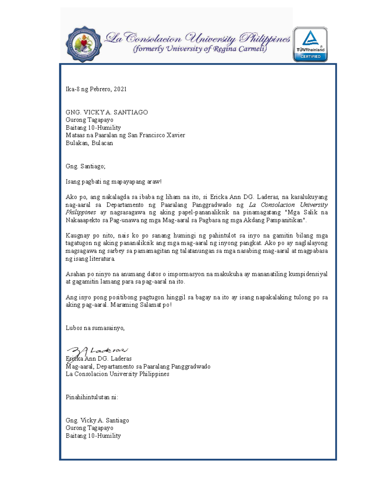 Liham Mga Tagapayo - Upon arrival thereat, complainants waited for the ...