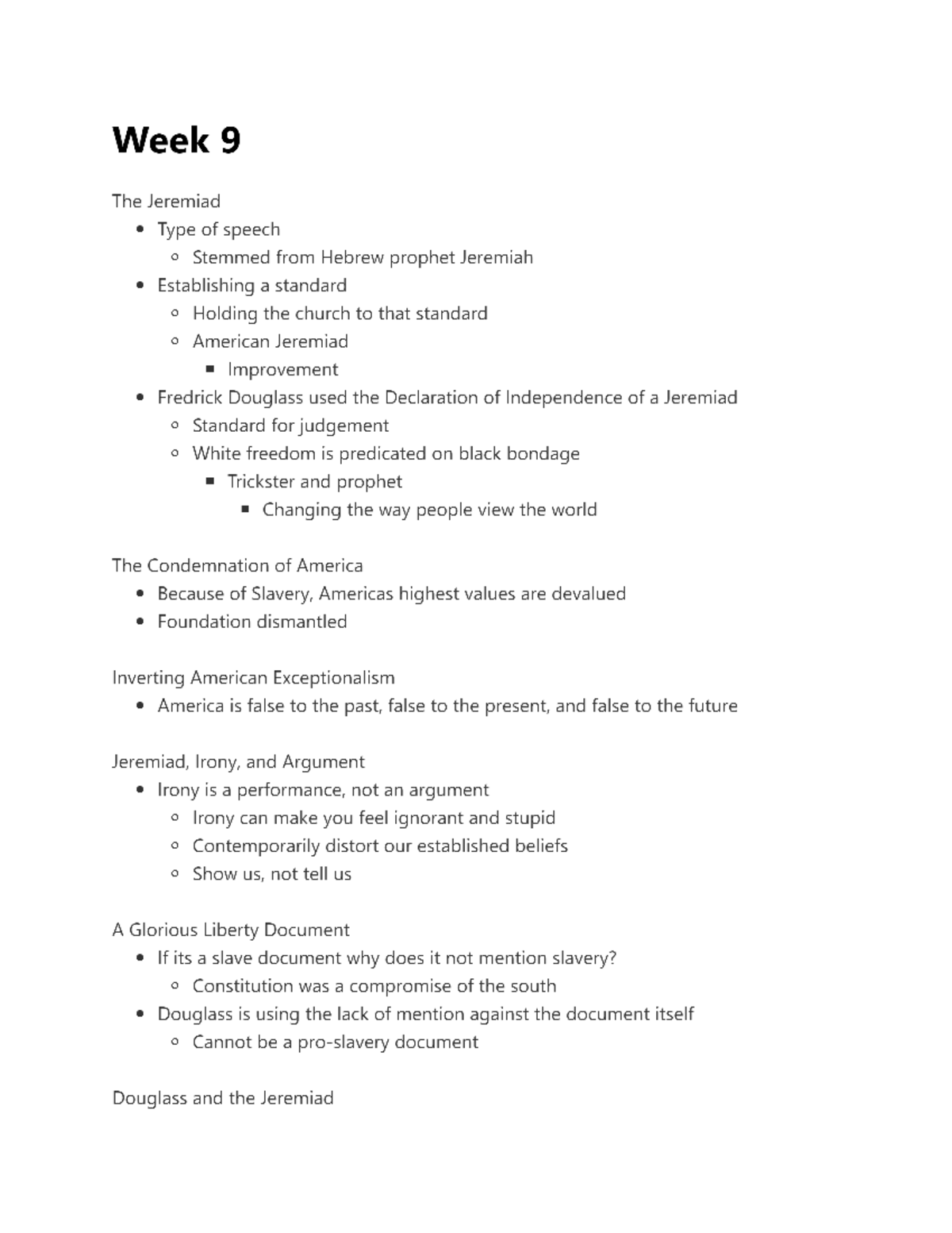 The Jeremiad In Political Theory - GOVT 202 - Studocu