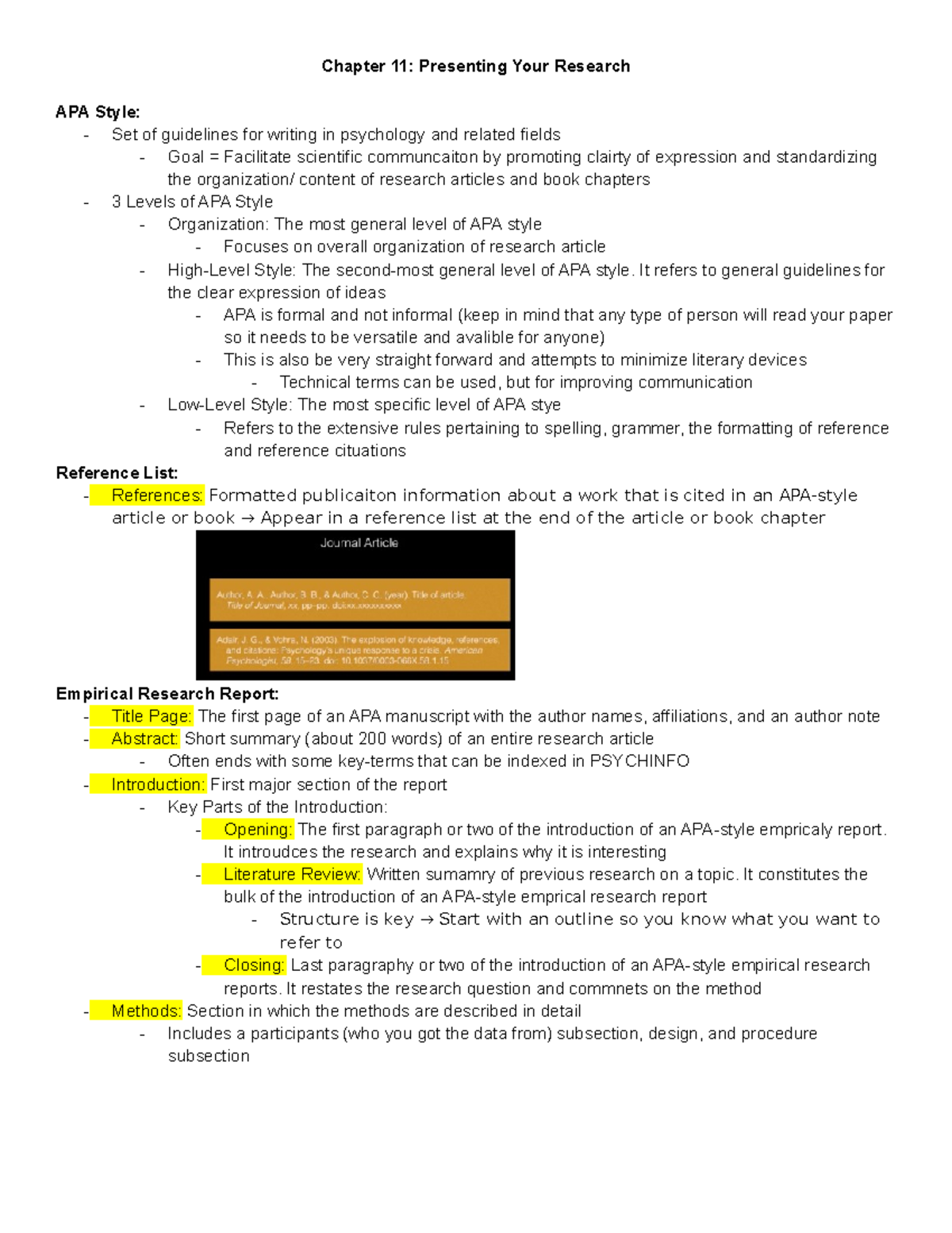 CH11 Presenting Your Research - Chapter 11: Presenting Your Research ...